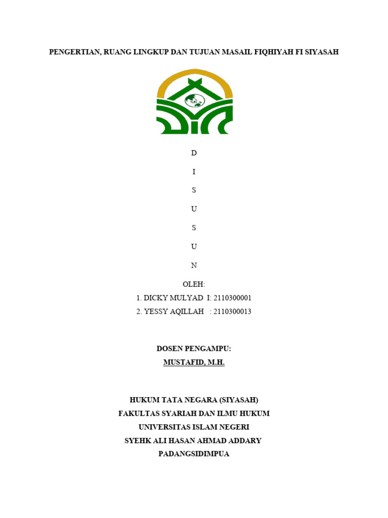 Masail Fiqhiyah dalam Siyasah Islam | PDF | Agama & Spiritualitas