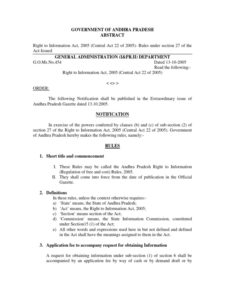 Rti Rules | PDF | Appeal | Justice