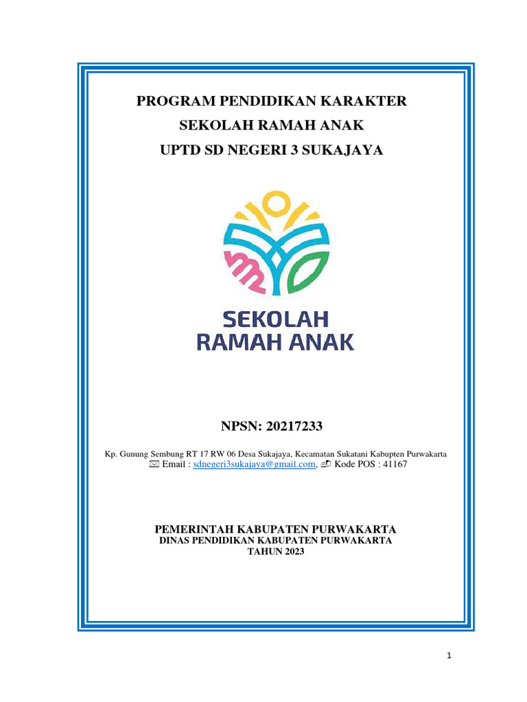 PROGRAM Sekolah Ramah Anak (SRA) SDN 3 Sukajaya | PDF | Karier ... PROGRAM Sekolah Ramah Anak (SRA) SDN 3 Sukajaya | PDF | Karier ...