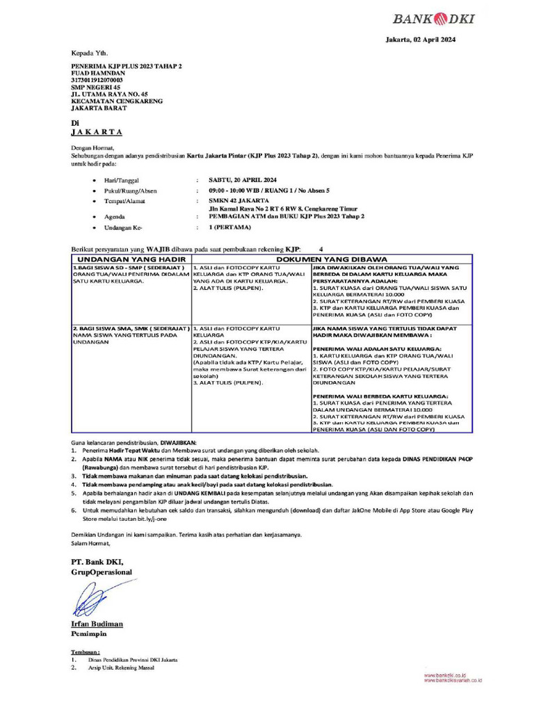 KJP SMPN 45 Tahap 2 Tahun 2023 | PDF