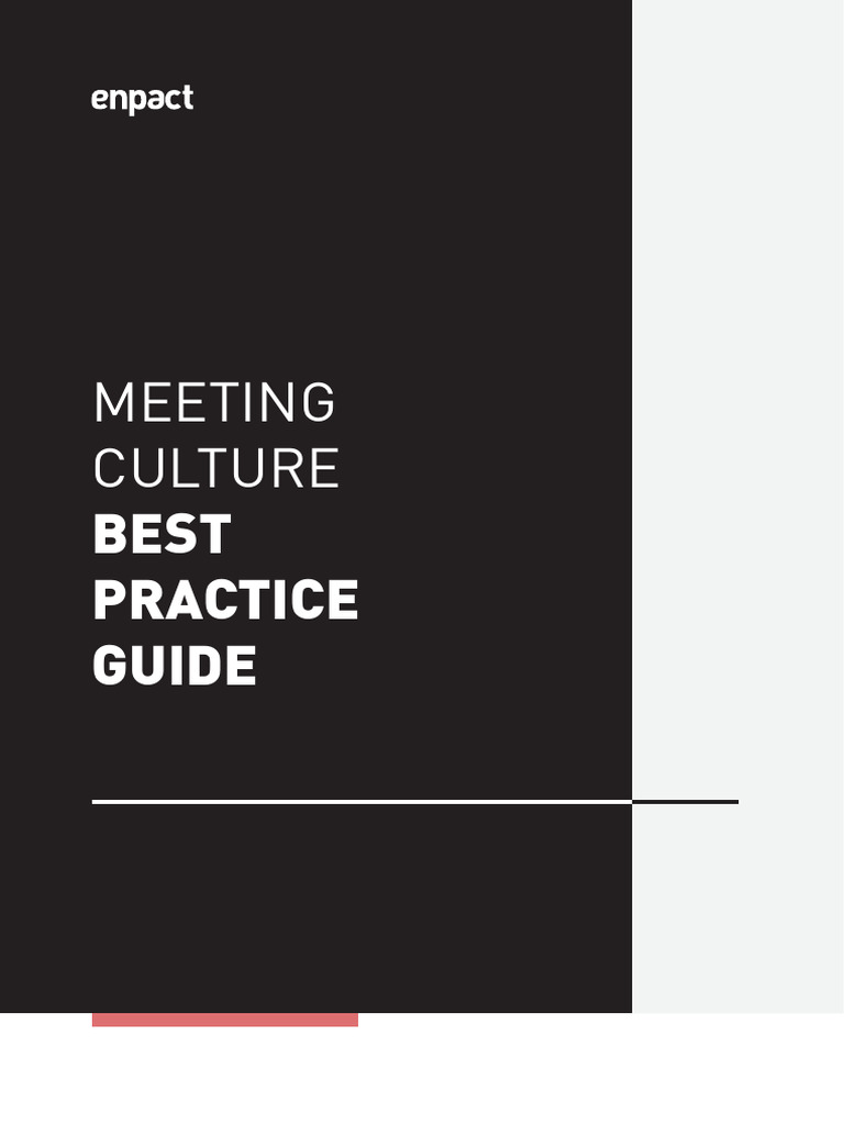 Meeting Culture Best Practice Guide Pdf Information Human