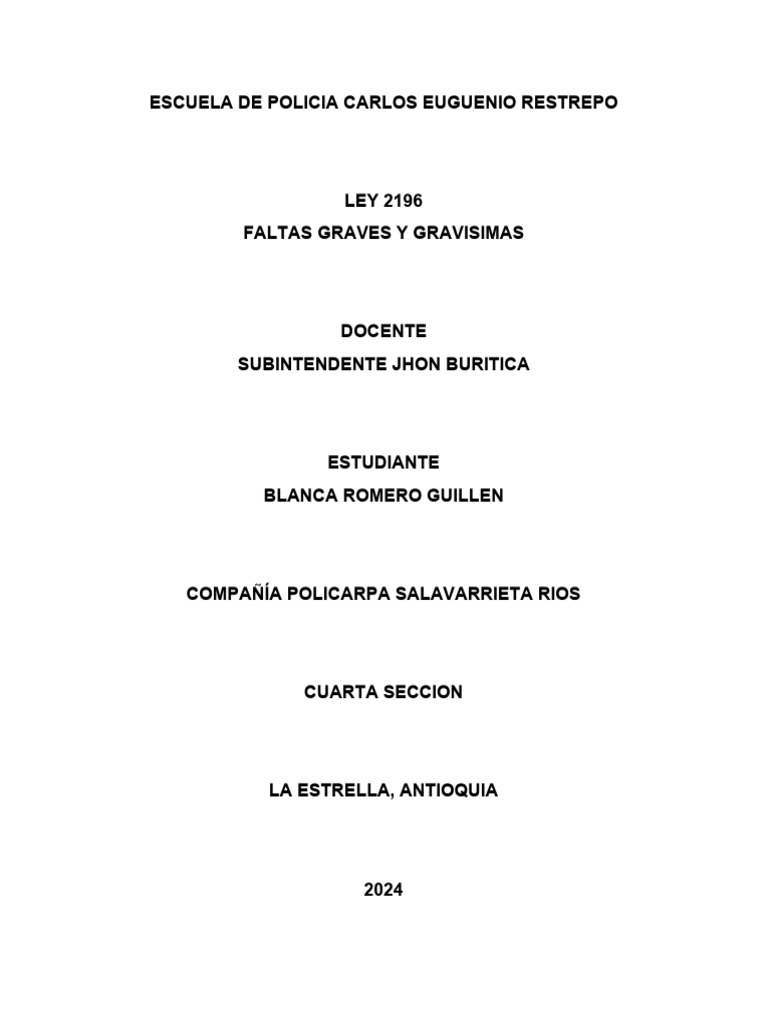 Ensayo Balca Romero | PDF | Policía | Etica social