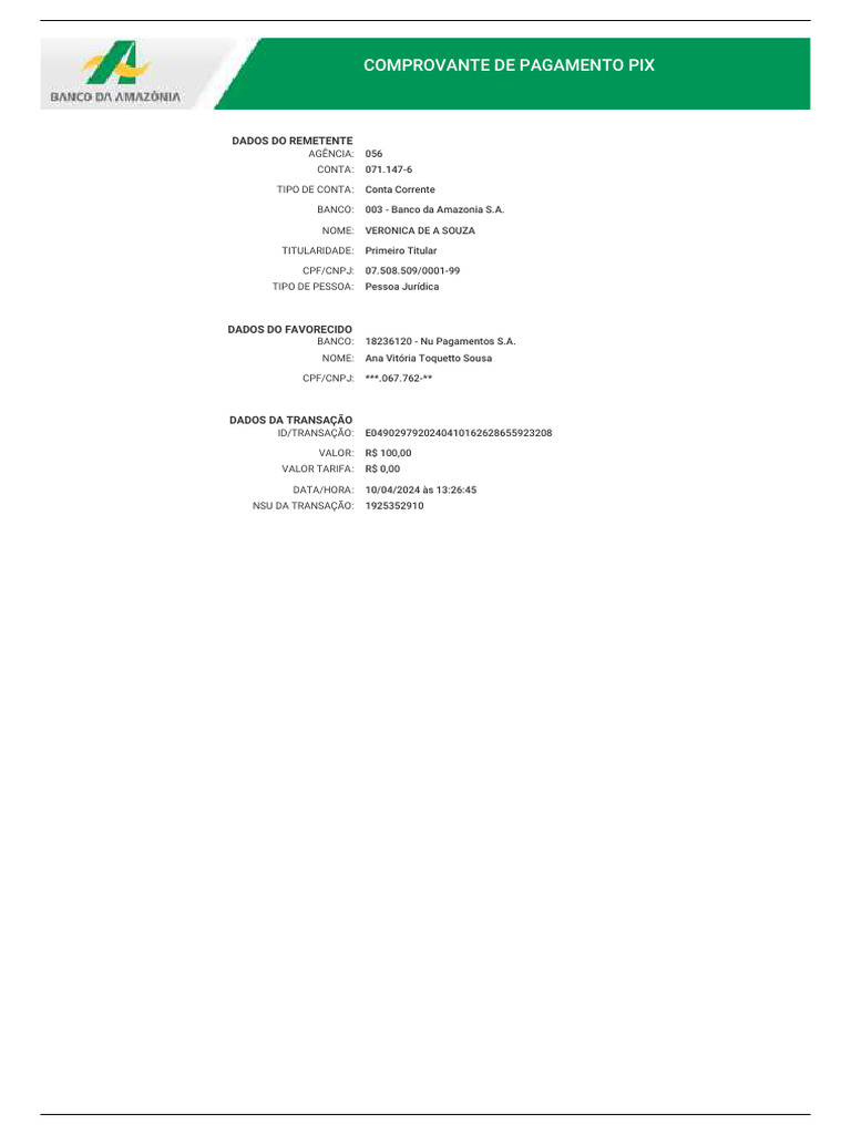 Comprovante 70 | PDF