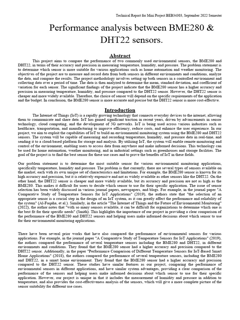 Report IOT (Finale) | PDF | Internet Of Things | Sensor