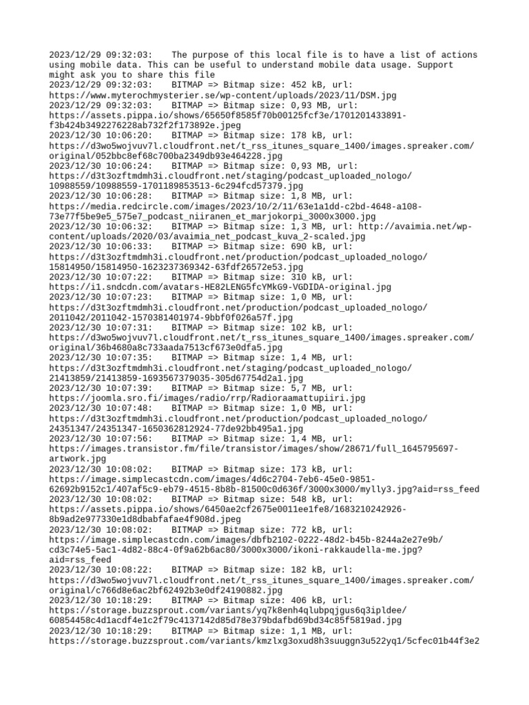 Mobile Data Tracking Log | Download Free PDF | Multidimensional Signal Processing | Computer File