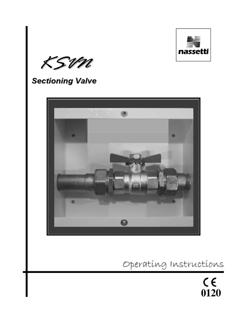 Nassetti Sectioning Valve - User Manual | PDF | Valve | Nitrous Oxide