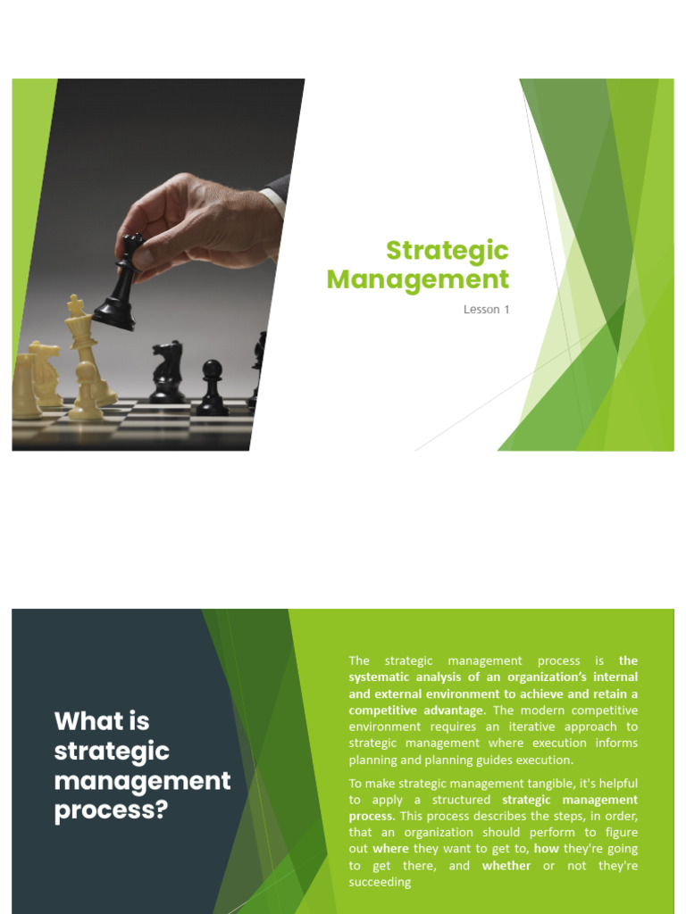 Lesson 1 - Strategic Management | Download Free PDF | Strategic ...