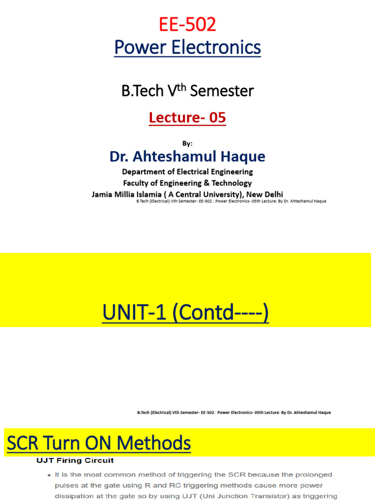 Power Electronics Lecture 5 | PDF | Science & Mathematics | Computers