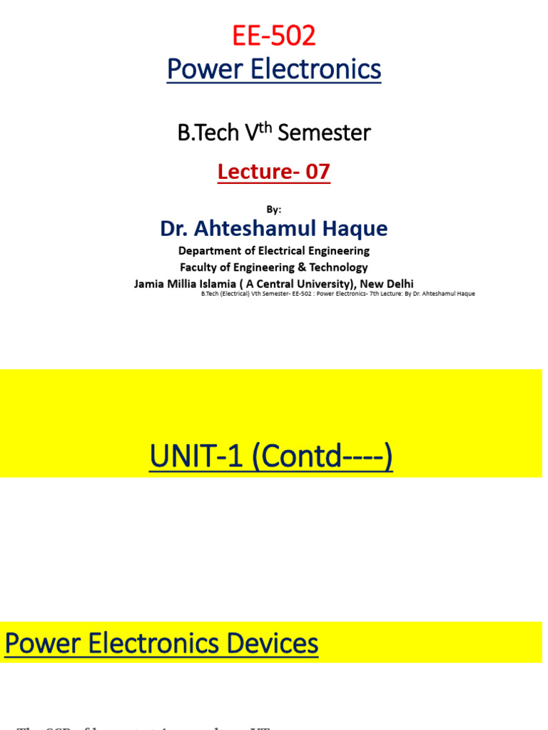 Power Electronics: SCR Device Analysis | PDF | Science & Mathematics ...