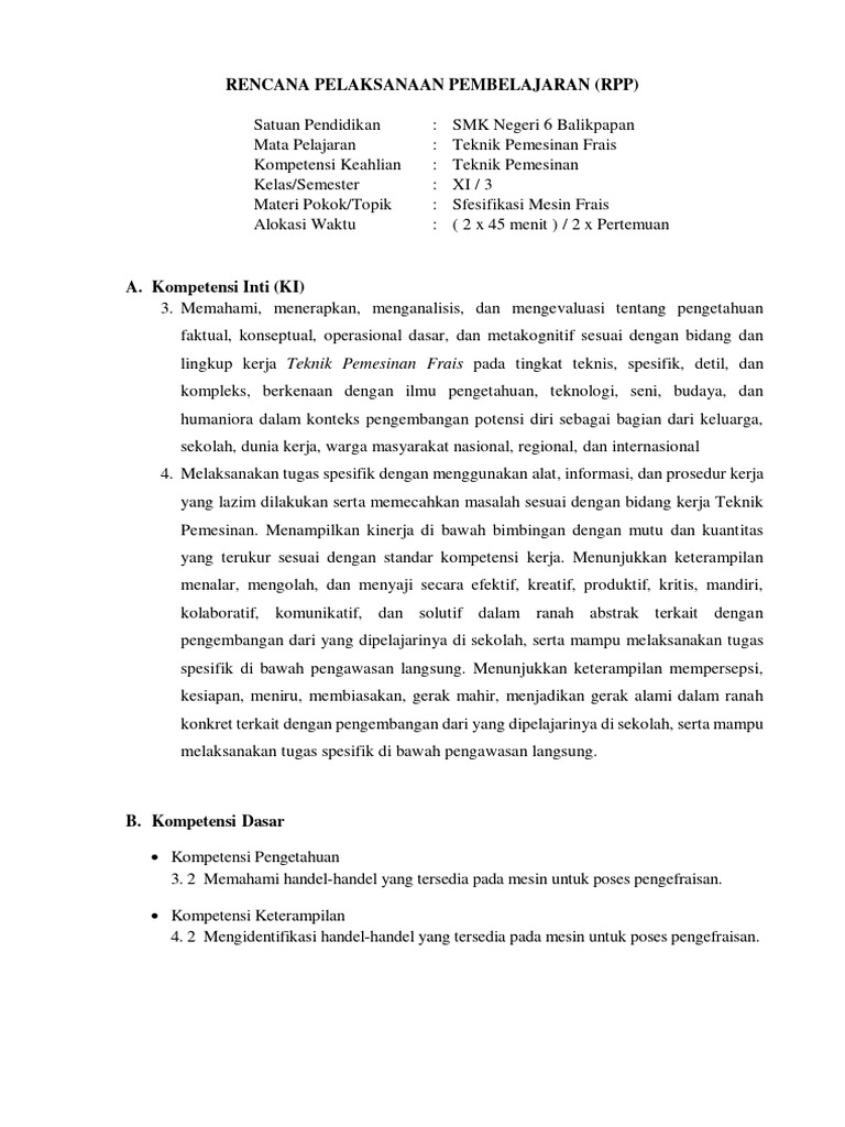 RPP Frais XI TP Ganjil - Rencana Aksi 2... Pertemuan 1&2 Zul Bagian Bagian Hndel | PDF | Seni ...