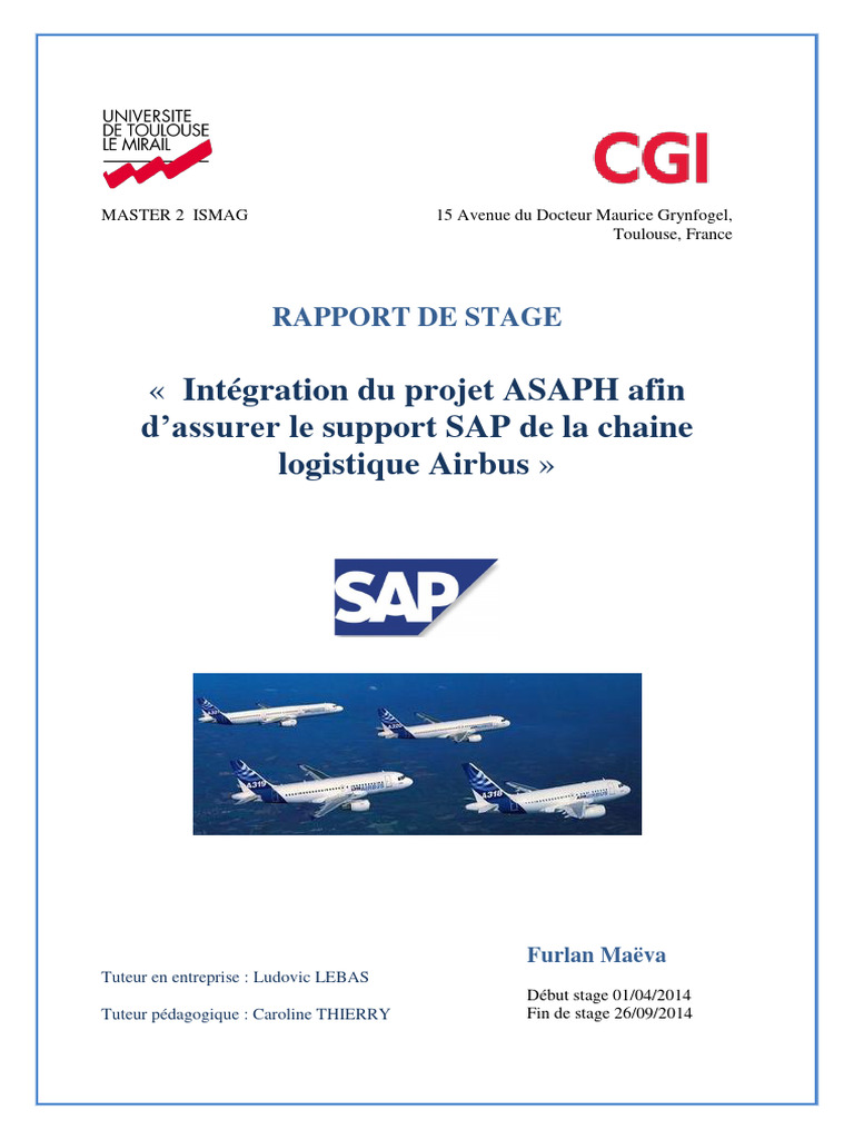 Support SAP pour la chaîne Airbus | PDF | Progiciel de gestion intégré ...