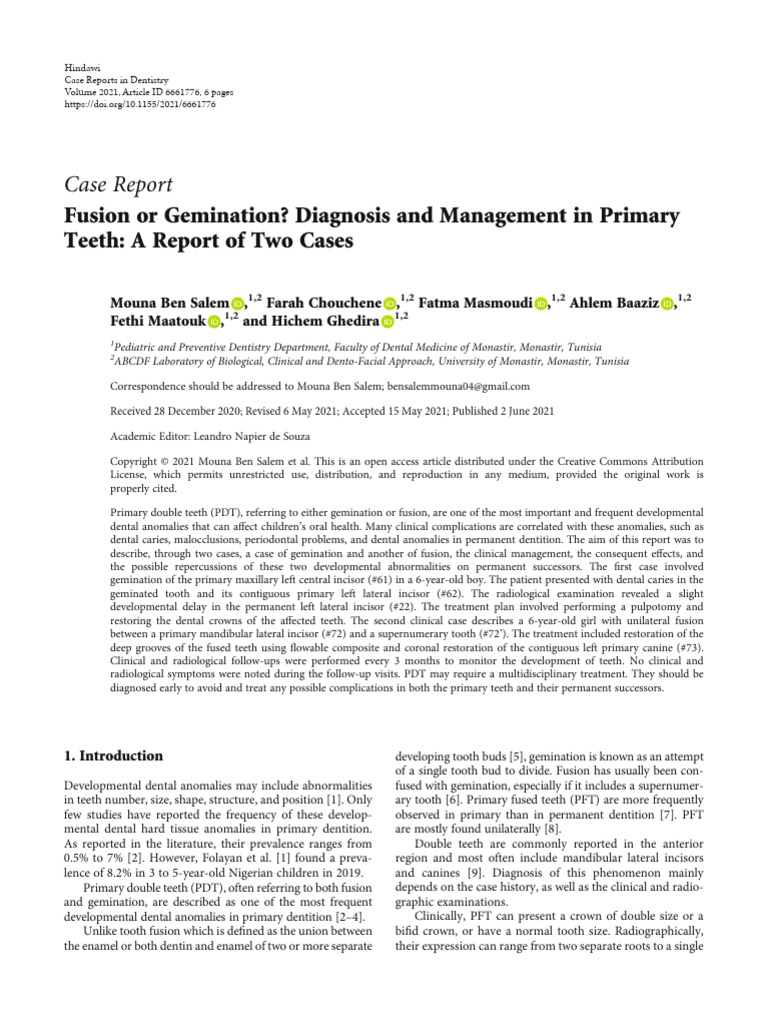 Dental anomaly 1 | PDF | Human Tooth | Dental Anatomy