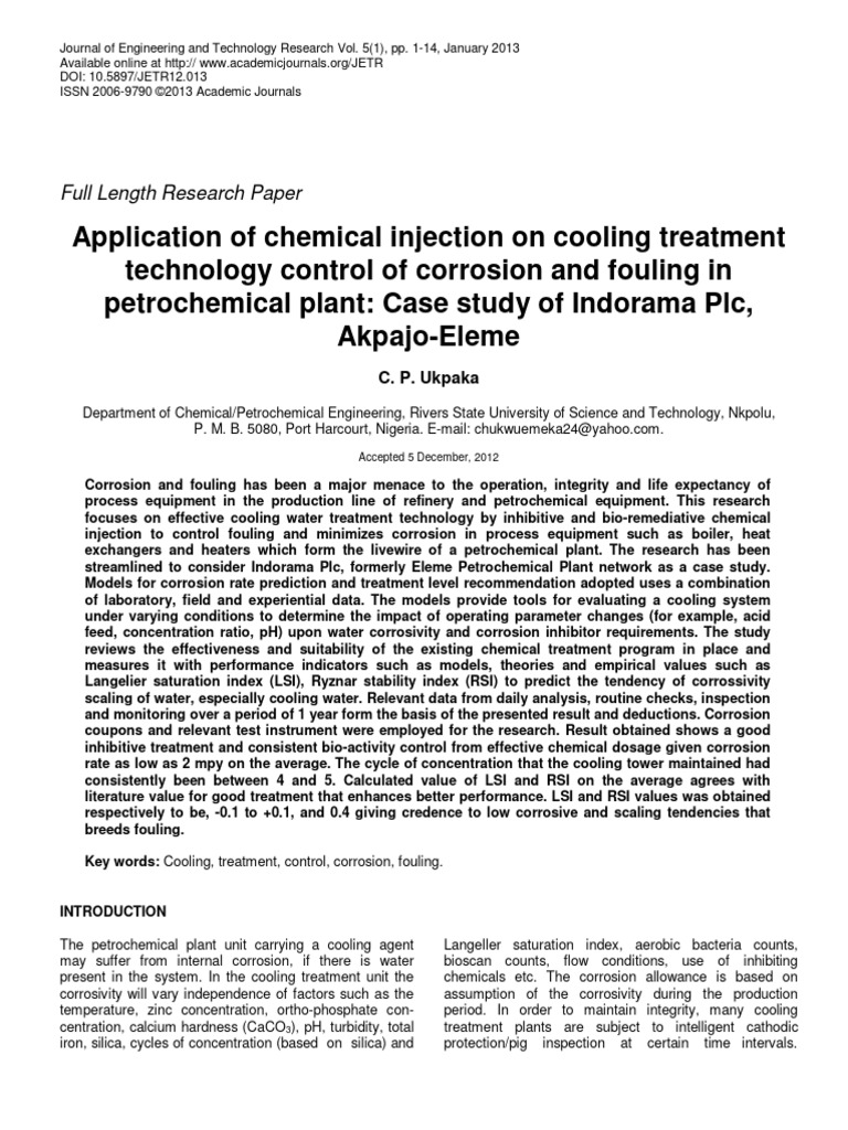 Article1379437599 Ukpaka | PDF | Corrosion | Water