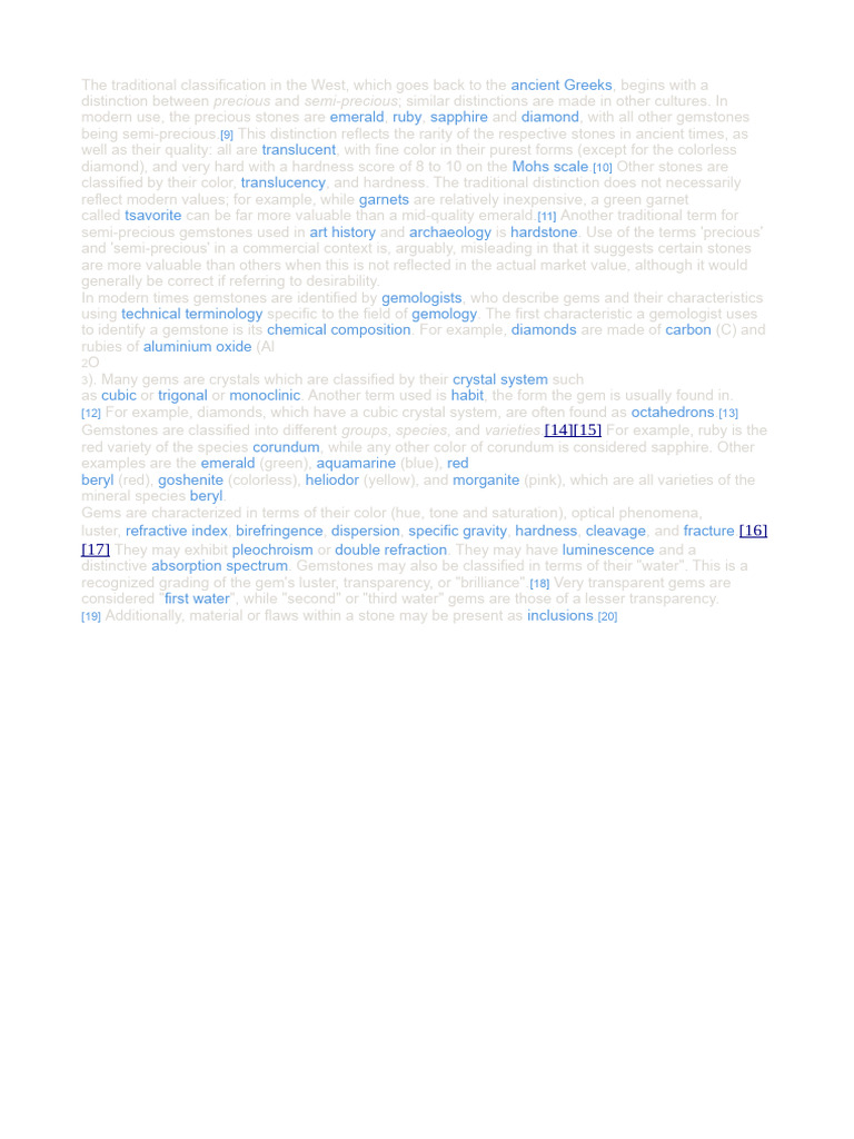 gemstone characteristics | PDF | Gemstone | Mineralogy