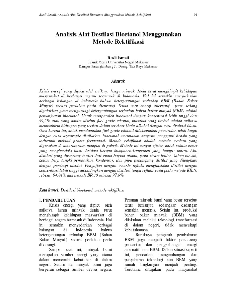 Rektifikasi untuk Destilasi Bioetanol | PDF | Kesehatan Holistik ...