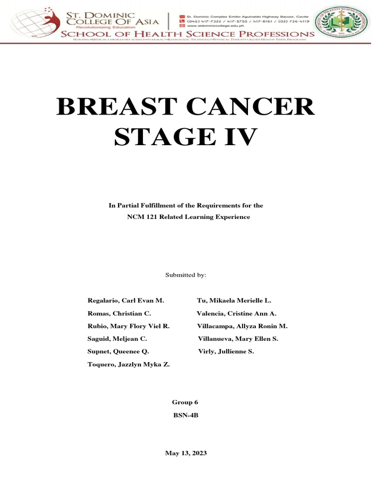 Breast Cancer Stage IV Sample | PDF | Breast Cancer | Cancer