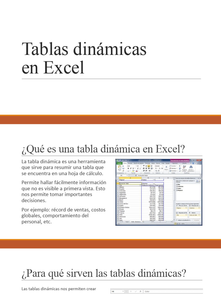 Tablas Dinámicas | PDF | Bases de datos | Información
