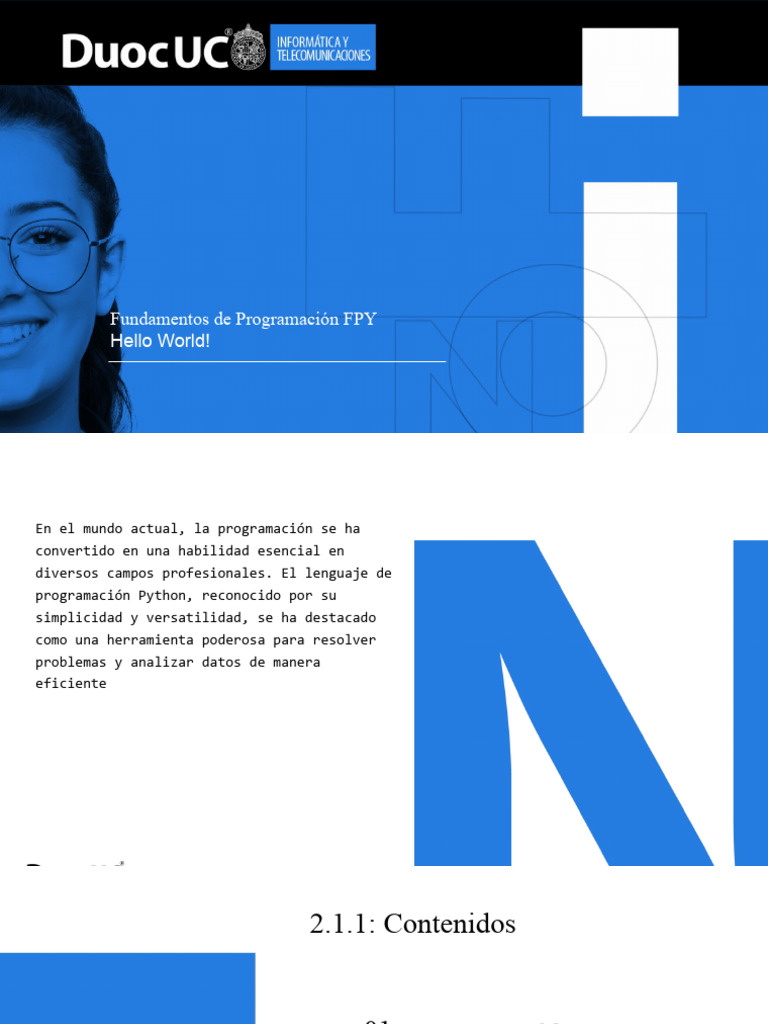 2.1.1 Hello World! | PDF | Entorno de desarrollo integrado | Python (lenguaje de programación)