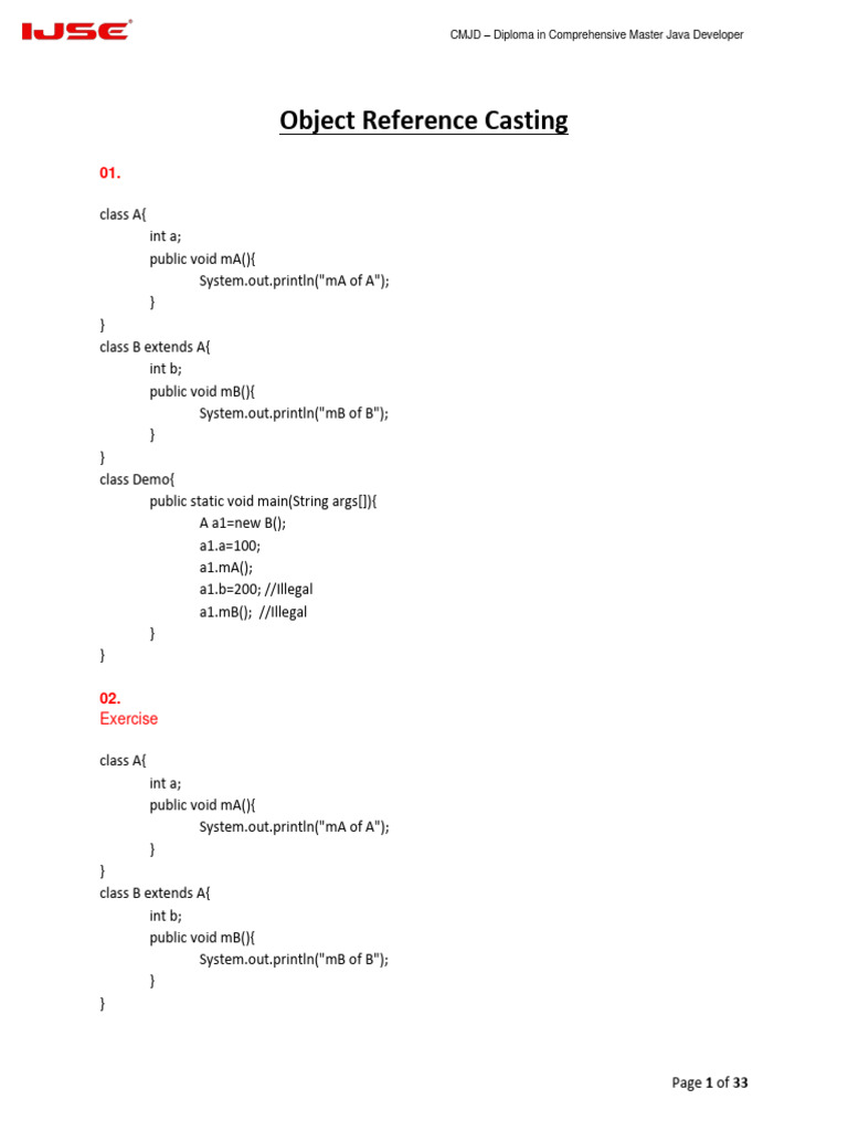 Class Note 06 Object Oriented Programming And Jdbc Pdf Object Oriented Programming 7099