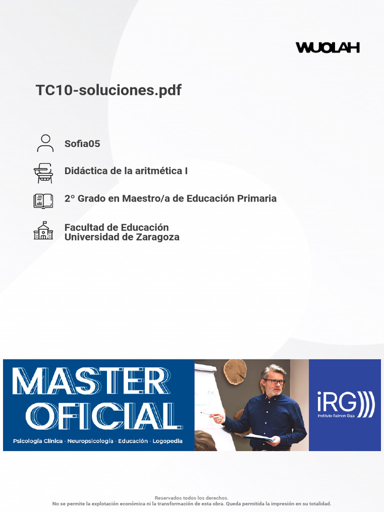 Wuolah Free TC10 Soluciones | PDF | División (Matemáticas) | Multiplicación