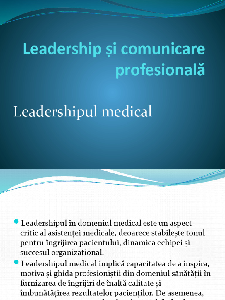 Leadership Și Comunicare Profesională | PDF