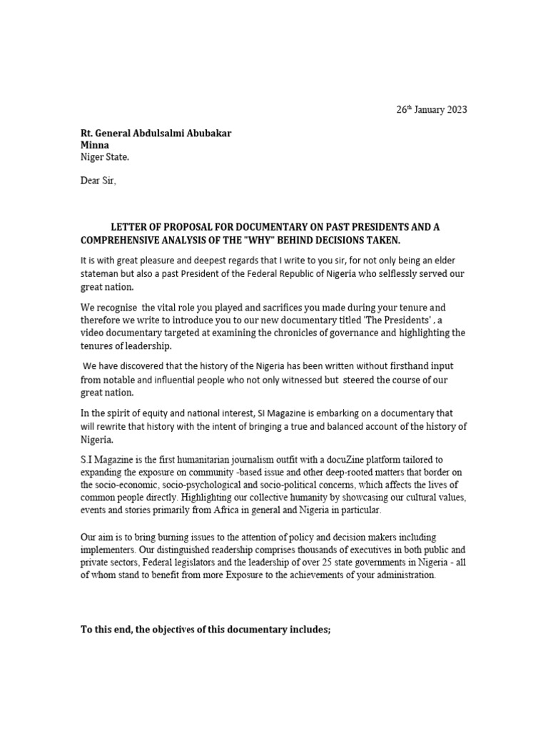 The President Letter Draft | PDF | Nigeria | Economies