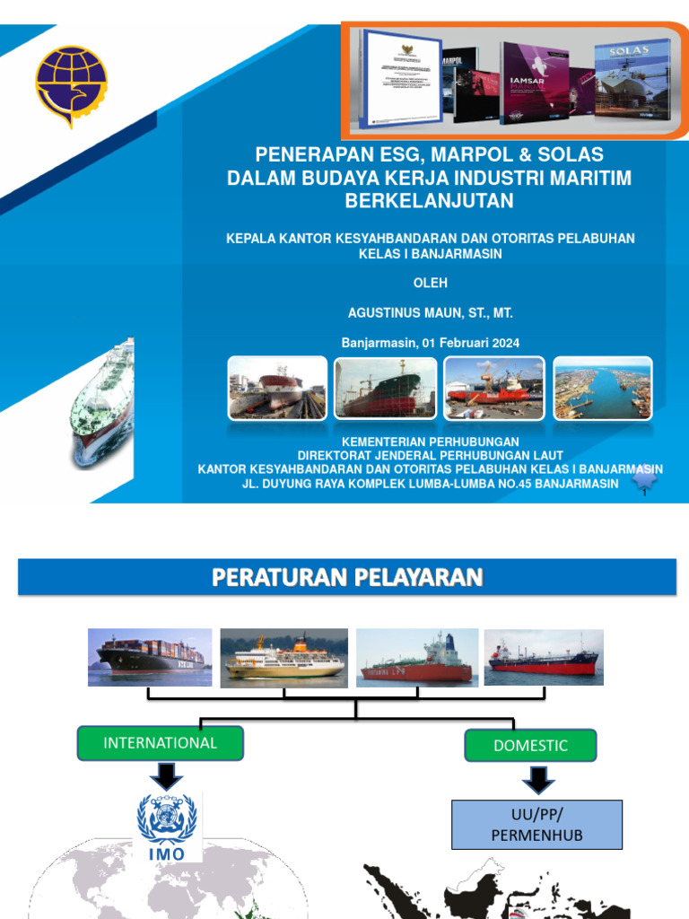ESG, SOLAS Dan MARPOL - Nett.1 | PDF