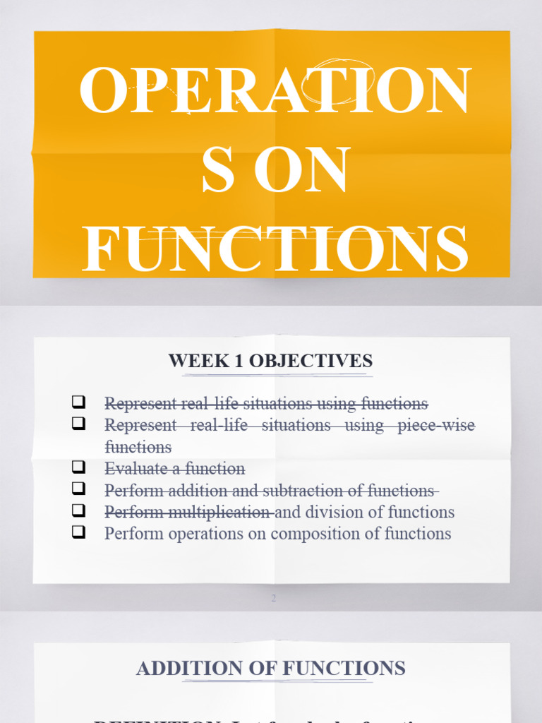 GENMATH WEEK1 OPERATIONS ON FUNCTIONedited | PDF | Function ...