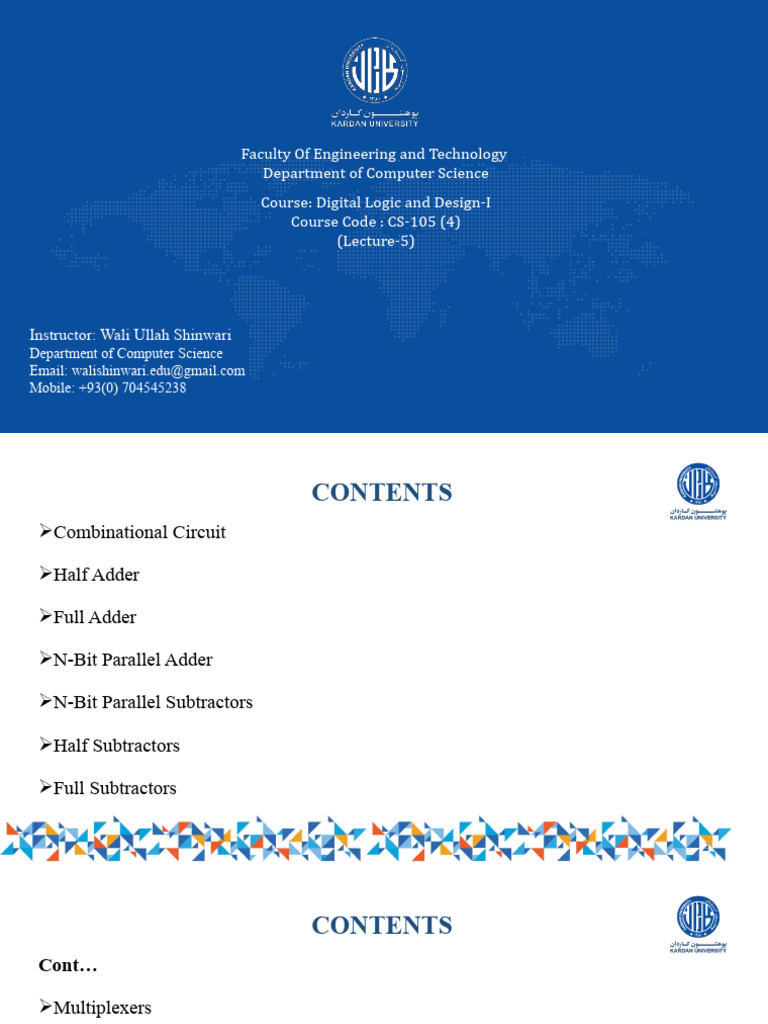 6 - Combinational Curcuit | PDF | Subtraction | Logic Gate