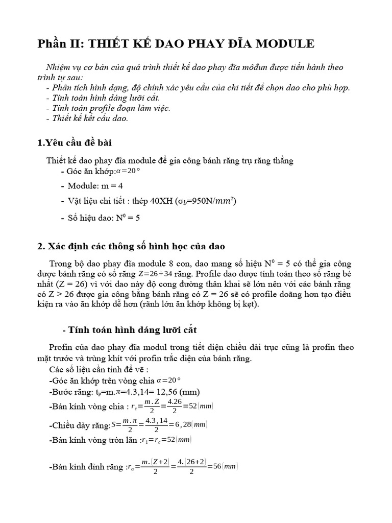 Dao Phay Đĩa Mô Đun | PDF