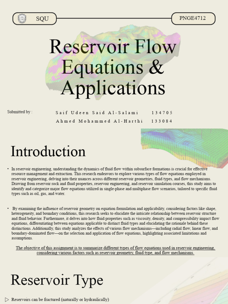 Reservoir Simulation (Final Draft) hw1 | PDF | Fluid Dynamics | Petroleum Reservoir