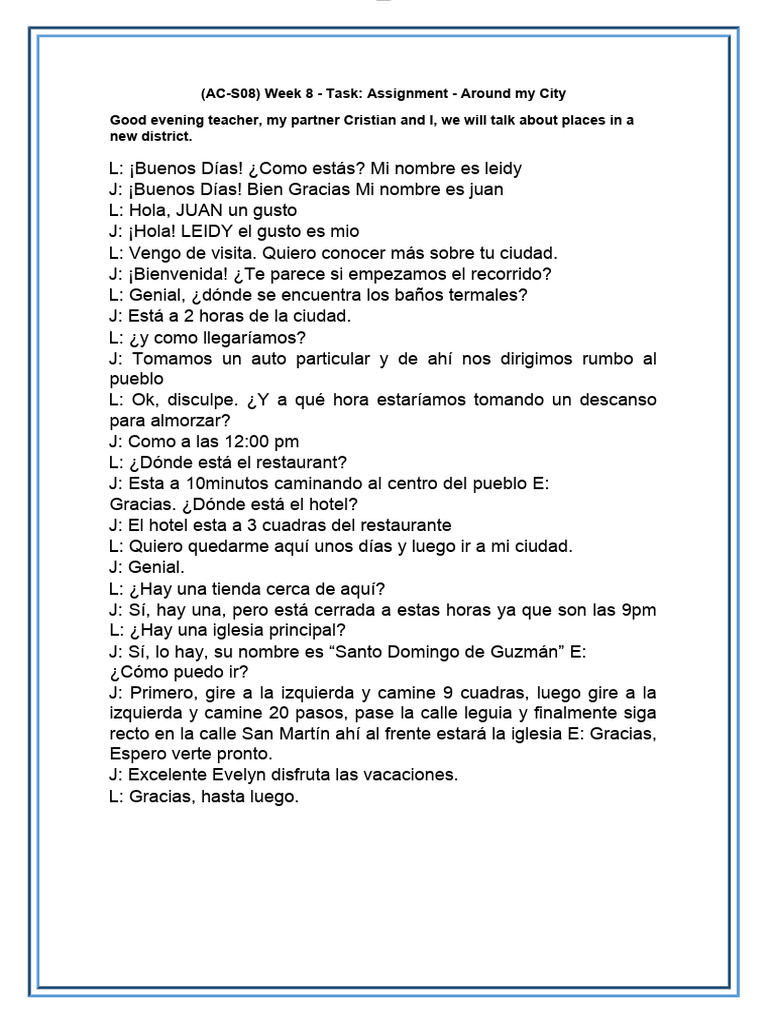 Ac s08 Week 8 Task Assignment Around My City | PDF