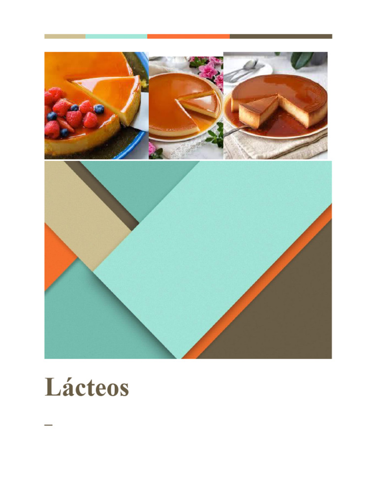 Proyecto Flan. | Descargar gratis PDF | Leche | Alimentos