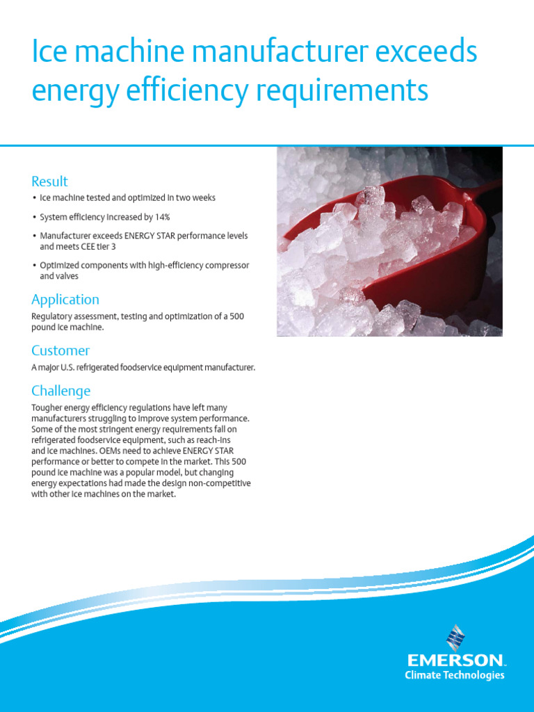 Ice Machine Manufacturer Exceeds Energy Efficiency Requirement en Us ...