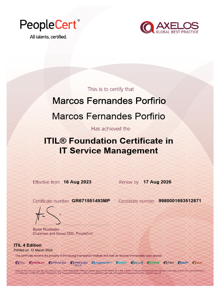 E-Cert ITIL | PDF
