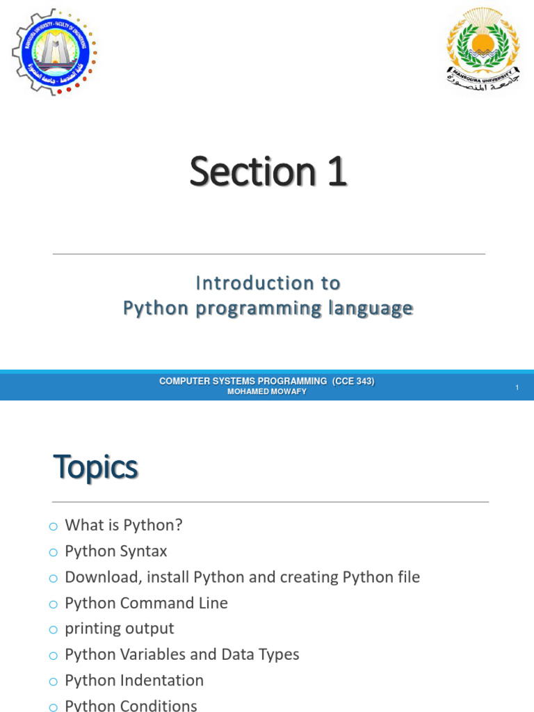 Python 1-2 | PDF | Python (Programming Language) | Computer Programming