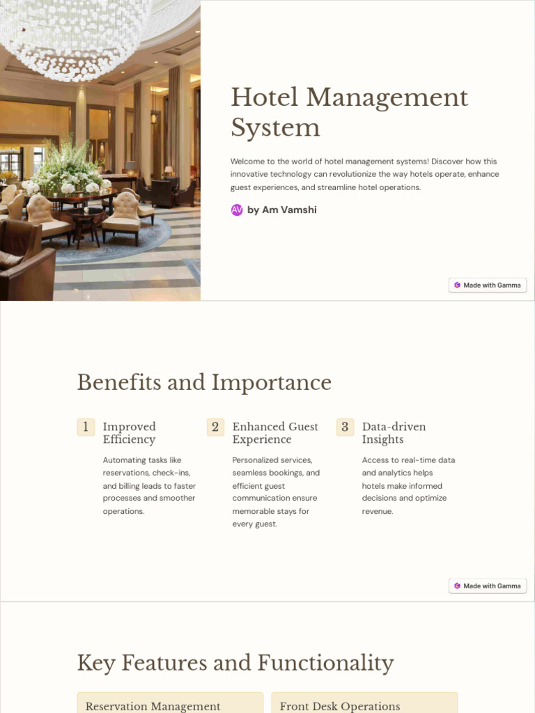Hotel-Management-System | PDF | Point Of Sale | Analytics