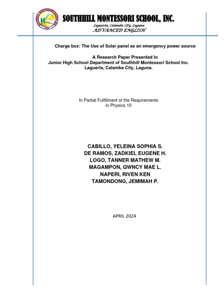 Investigatory Project Paper Celestial League | PDF | Solar Energy ...