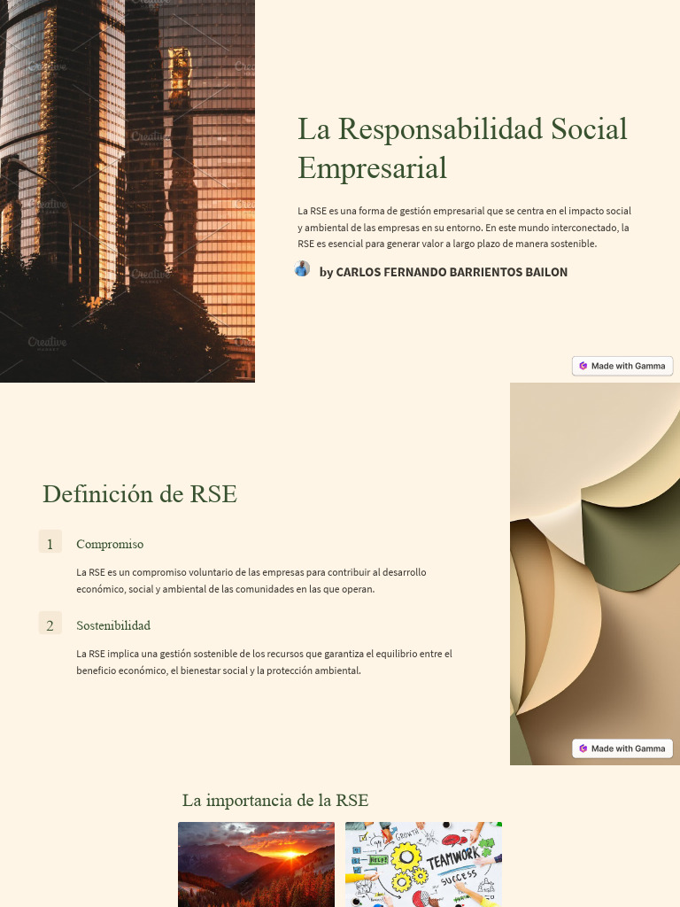La Responsabilidad Social Empresarial | PDF | Responsabilidad social corporativa | Sustentabilidad
