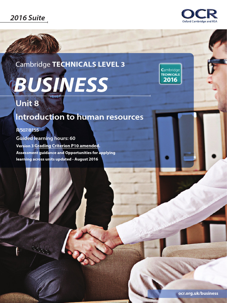 Introduction to Human Resources Unit 8 | PDF | Human Resources | Learning