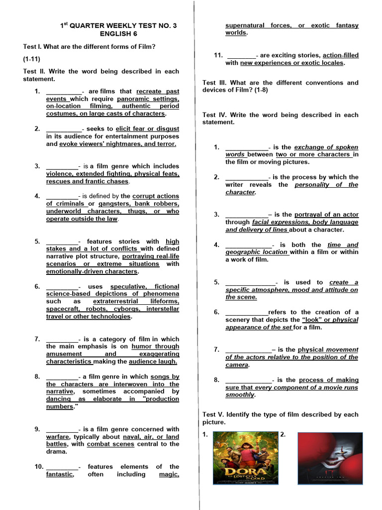 1st QUARTER WEEKLY TEST NO 3 | PDF | Information | Mass Media