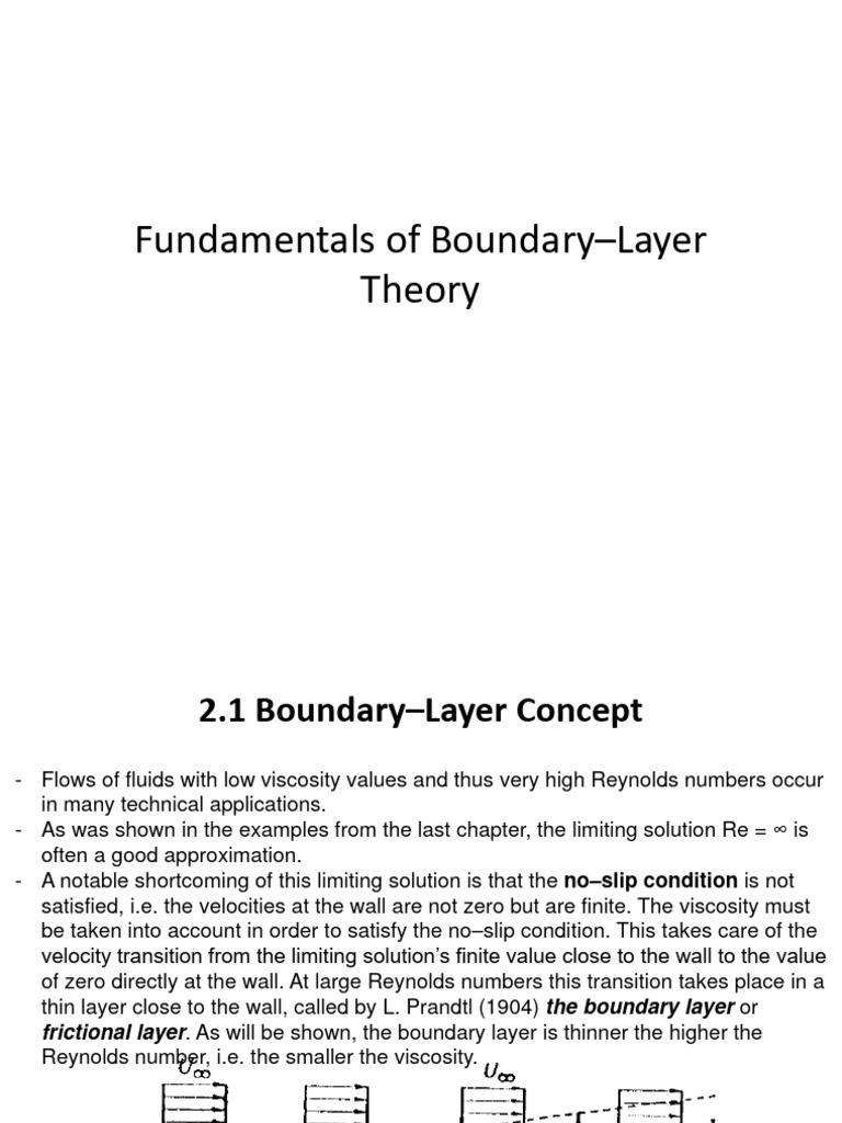 Boundary Layer Theory Lecture 2 2024 Pdf Boundary Layer Reynolds Number