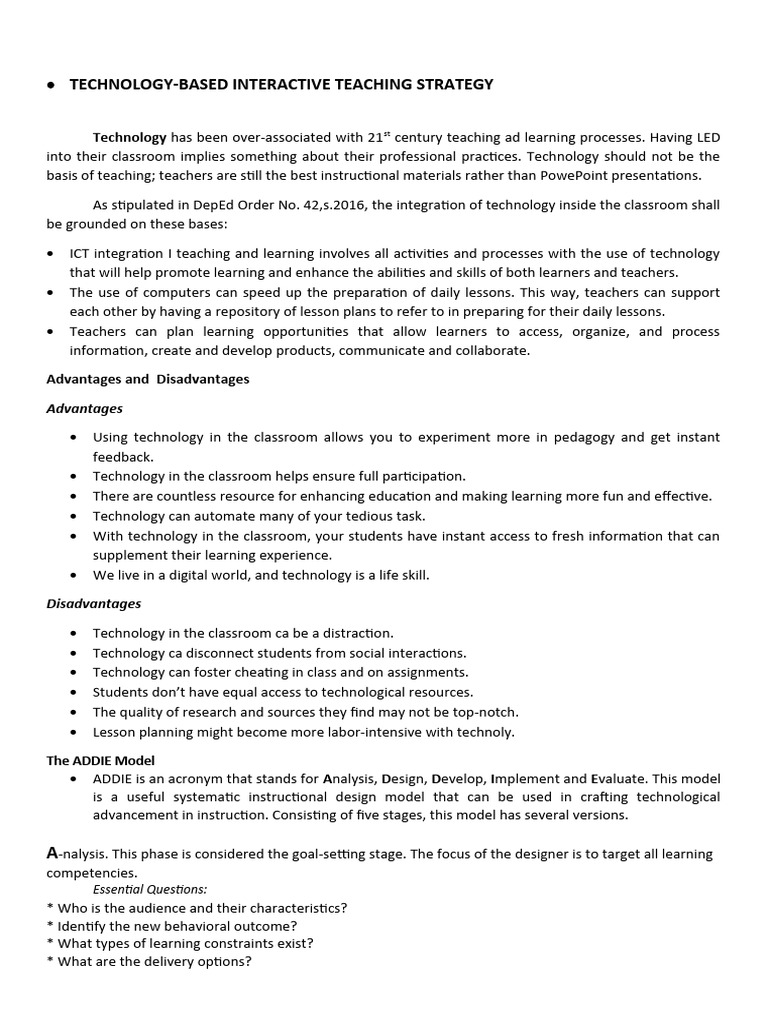 4 Technology Based Interactive Teaching Strategy | PDF | Educational ... 4 Technology Based Interactive Teaching Strategy | PDF | Educational ...