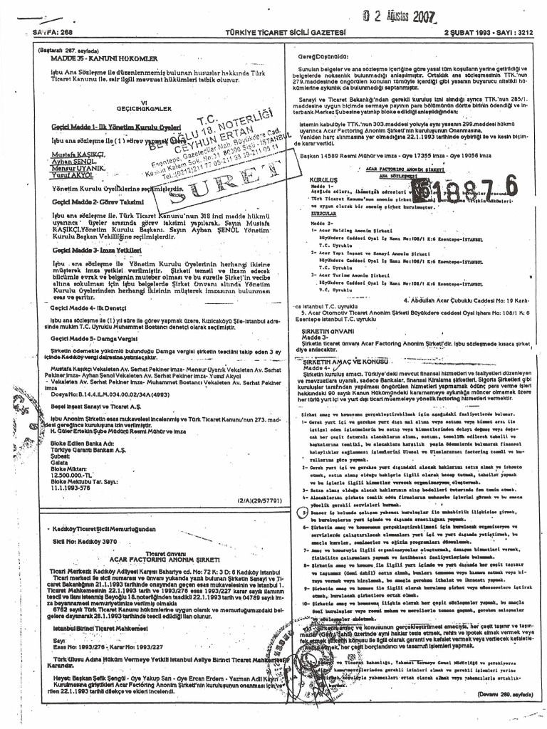 TSG 02021993 Sayi3212 AnaSozlesme | PDF