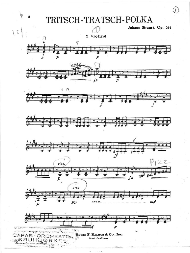 Tritsch-Tratsch Violin II | PDF