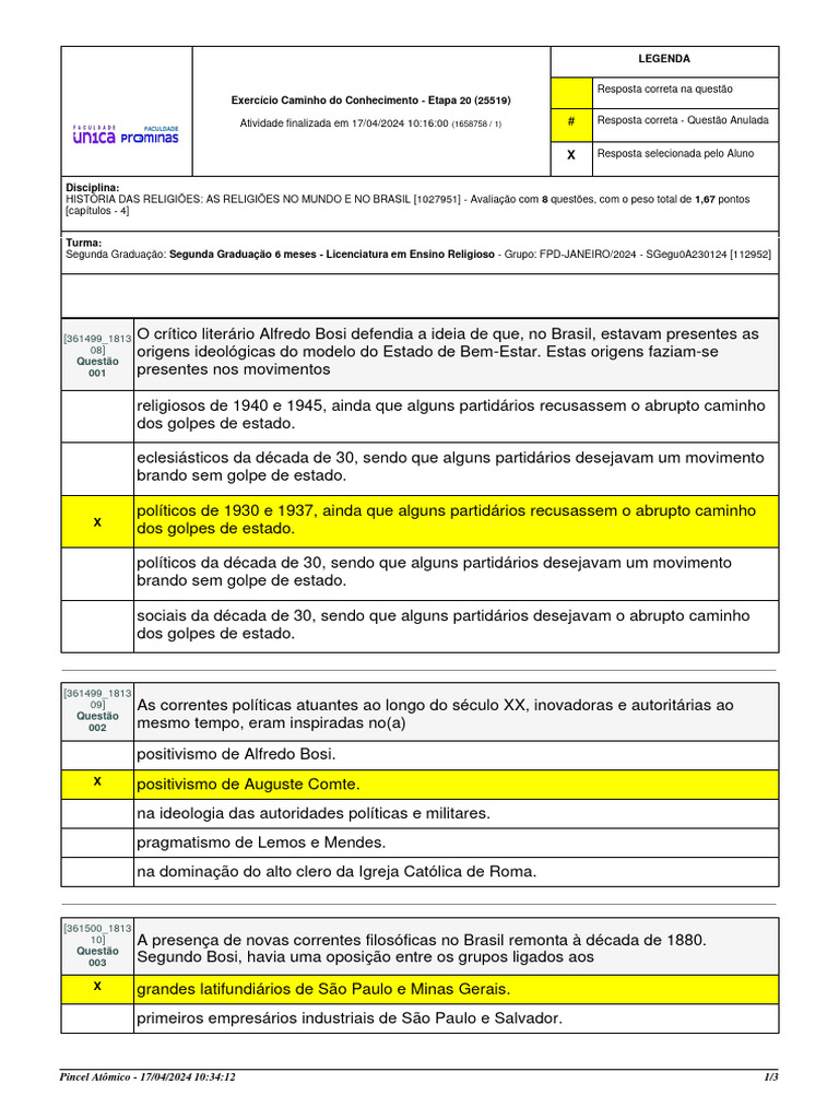 Religiões no Brasil: Um Panorama Atual | PDF | Igreja católica | Brasil