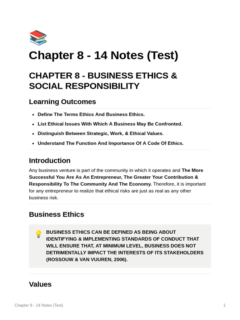 Entrepreneurship Notes | Download Free PDF | Corporate Social ...