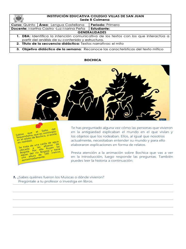 Mito de Bochica y los Muiscas | PDF | Afrodita | Narración