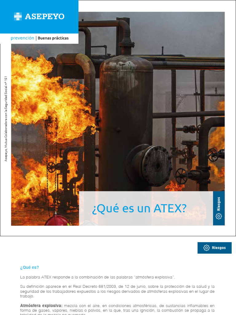 ATEX: Riesgos y Clasificación de Zonas | PDF | Combustión | Gases