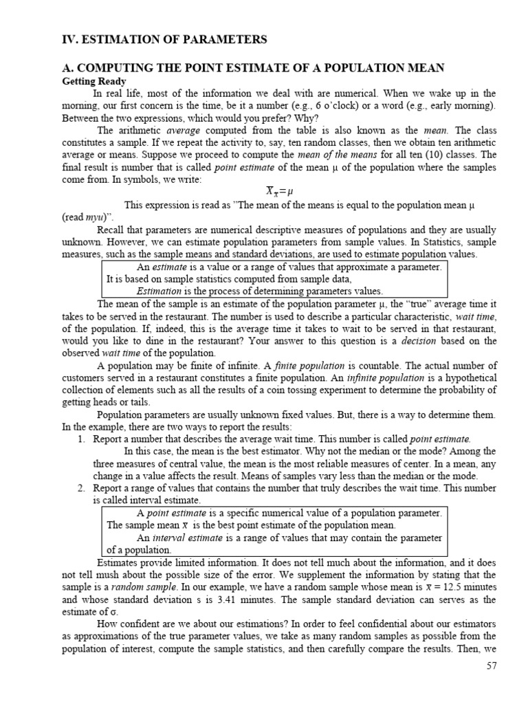 Lesson 5 Statistics & Probability | PDF | Estimator | Confidence Interval